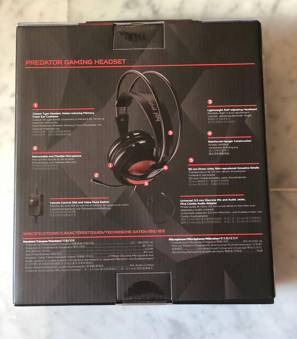 Acer Predator Gaming Headset, Computers & Tech, Parts & Accessories ...