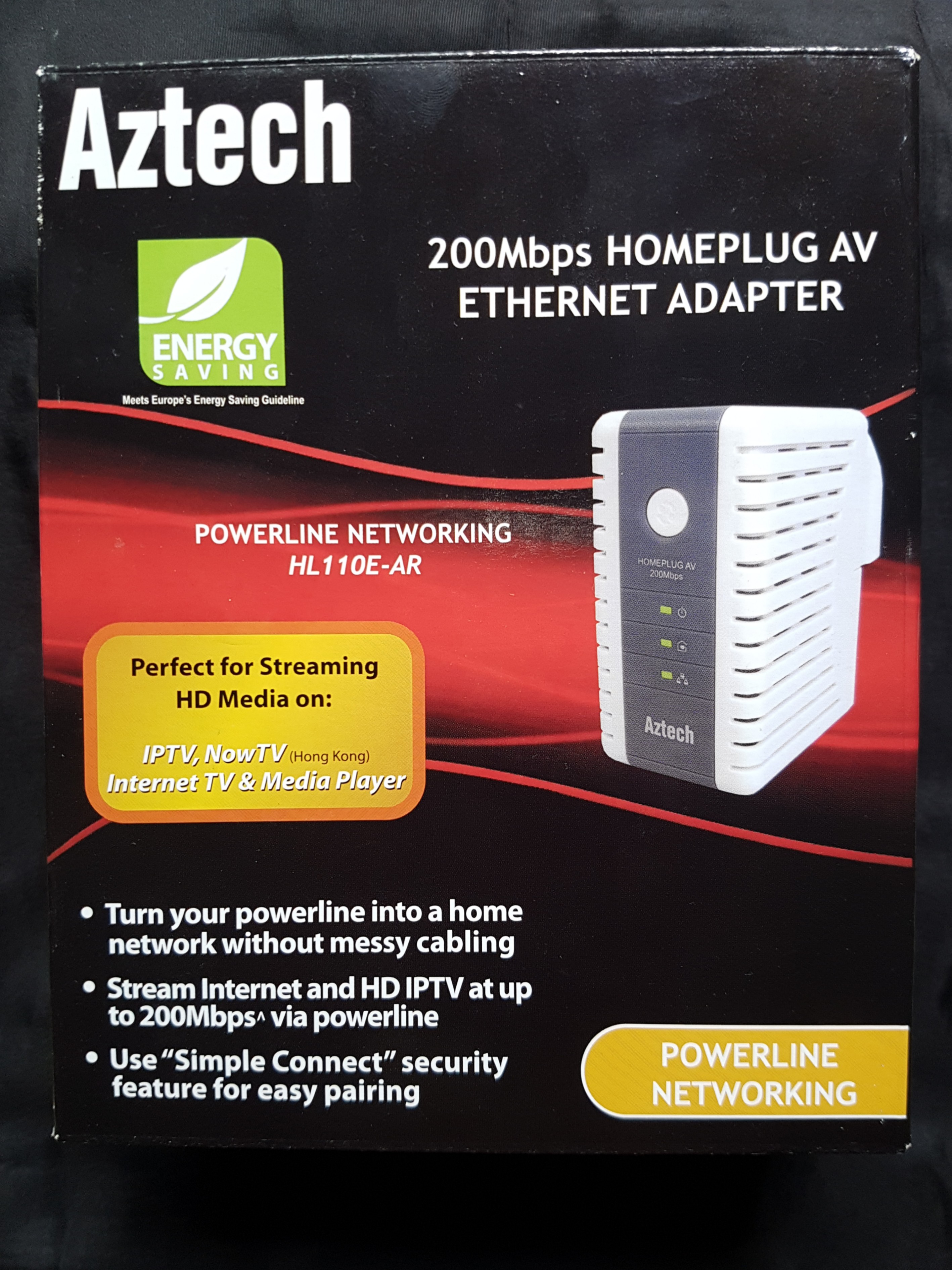 Aztech Powerline Adapter 200Mbps HL110E-AR, Computers & Tech, Parts ...