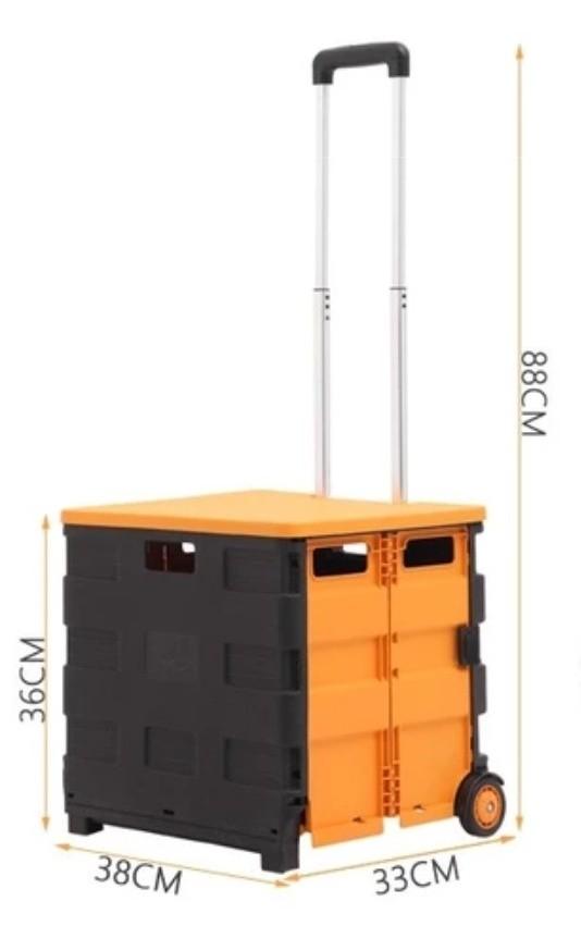 Foldable two wheel trolley box (new), Furniture & Home Living, Home ...