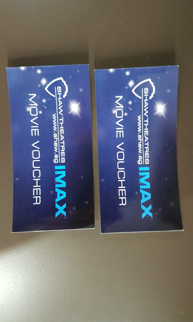 Imax voucher x2, Tickets & Vouchers, Vouchers on Carousell