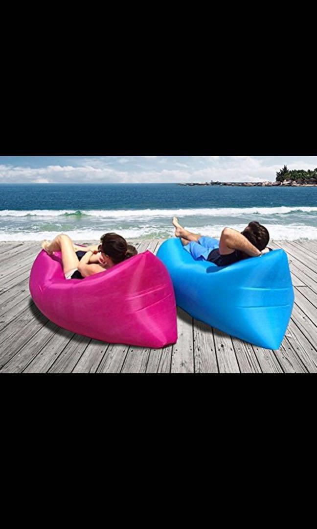 Inflatable air lounge. 2 available. Red and black., Babies & Kids ...