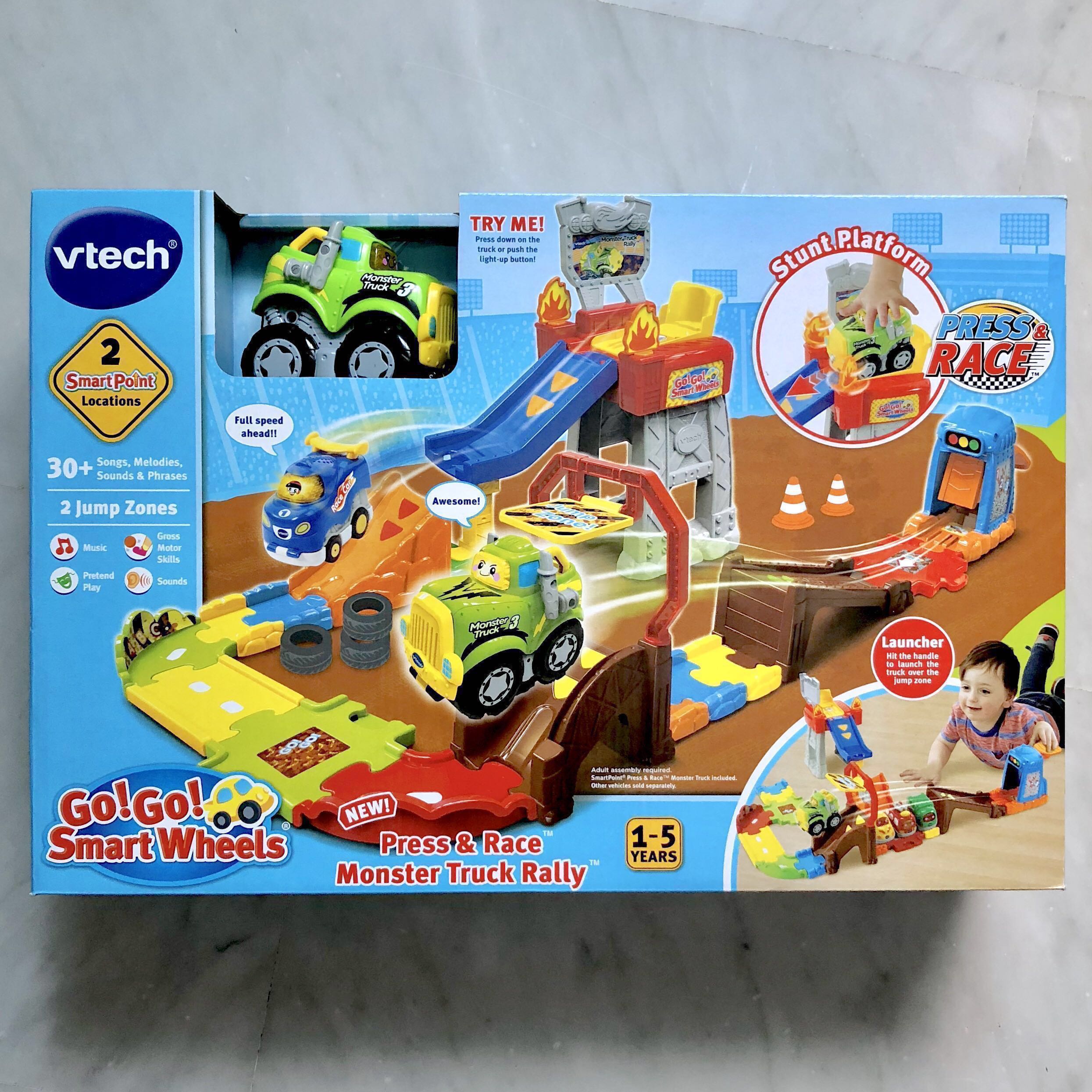 (In-Stock) VTech Go! Go! Smart Wheels Press & Race Monster Truck Rally ...