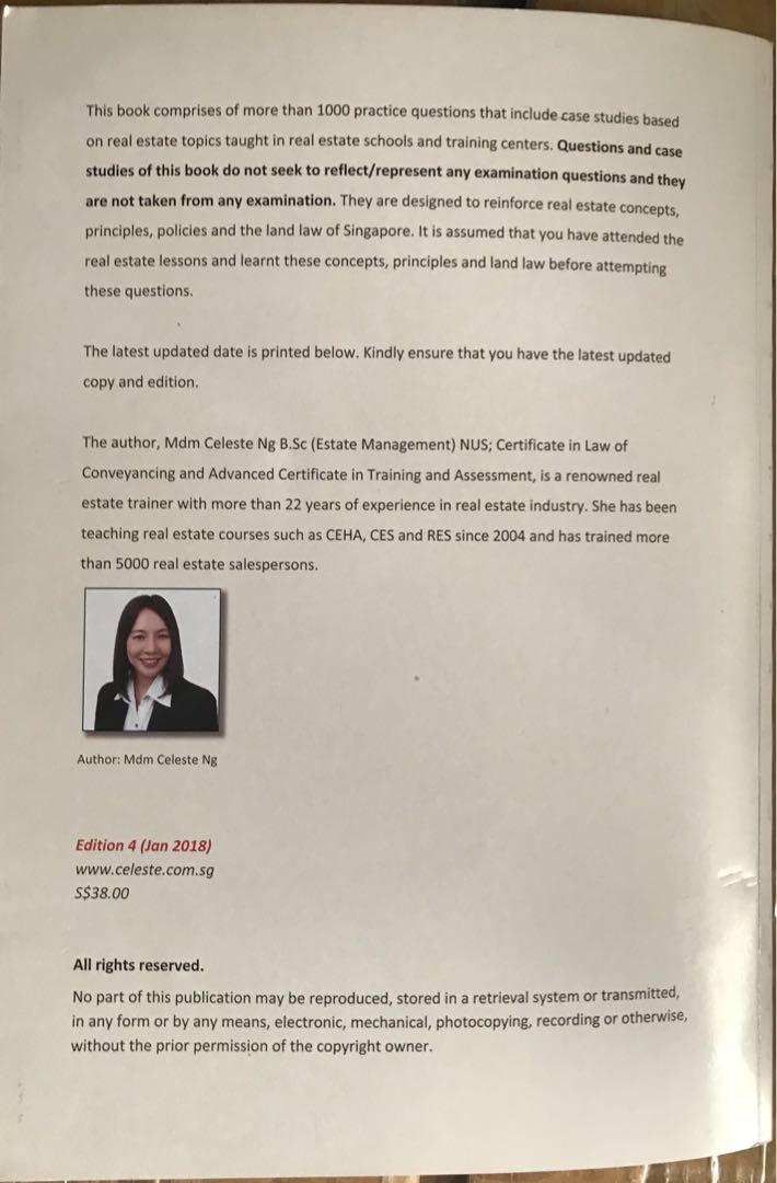 RES Exam paper 2 practice questions, Everything Else on Carousell