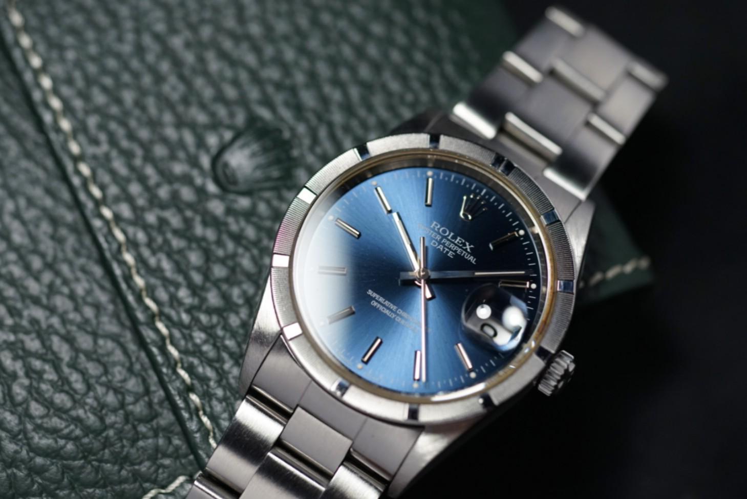 Rolex 15210 Oyster Perpetual Date Blue Dial, Luxury, Watches on Carousell