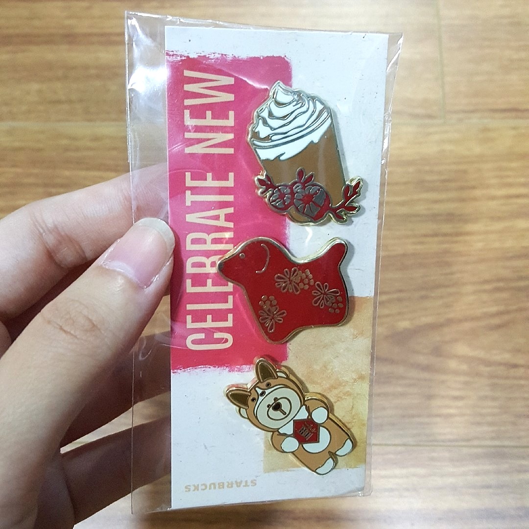 Starbucks Dog Year CNY Pin Set, Furniture & Home Living, Home Decor ...