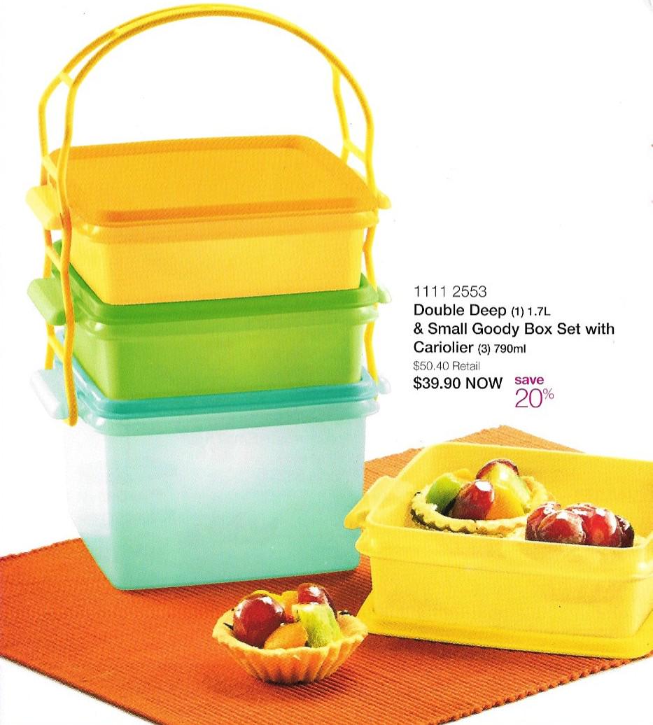 Tupperware Deep Goody Box with Cariolier, Furniture & Home Living ...