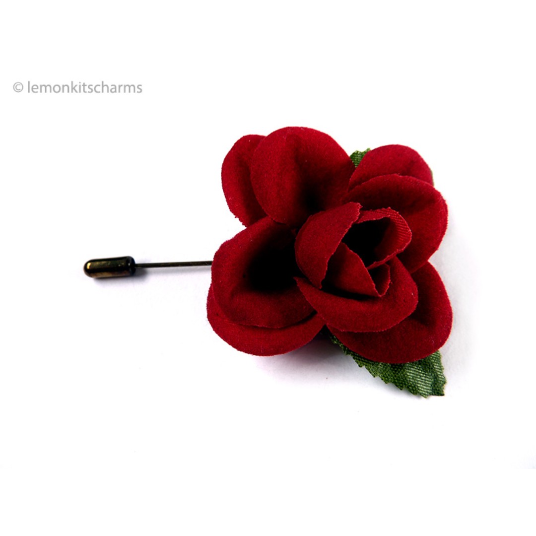 Vintage Red Rose Stick Pin, 1970s sp33-c, Women's Fashion, Jewelry ...