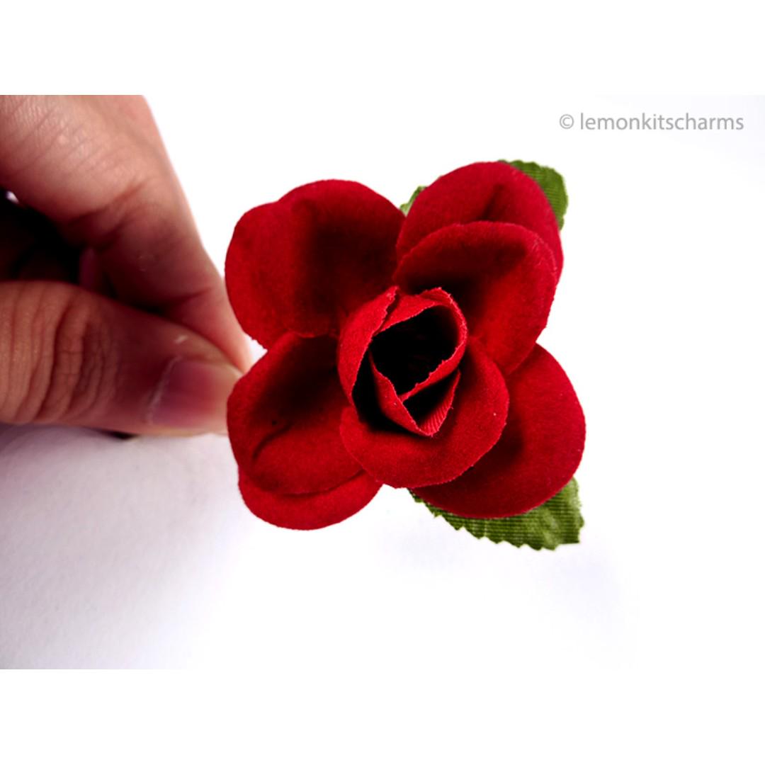 Vintage Red Rose Stick Pin, 1970s sp33-c, Women's Fashion, Jewelry ...