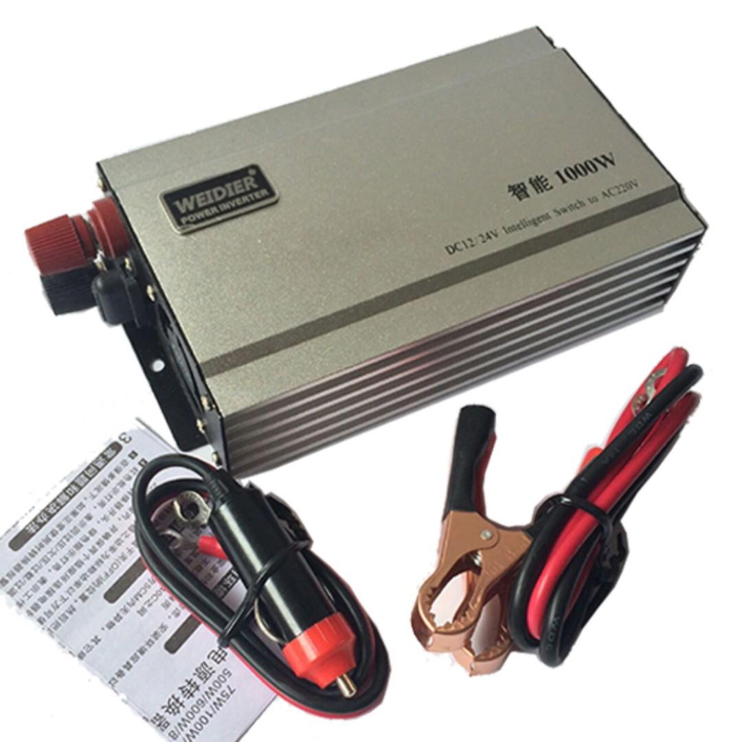 Weidier 1000W 12/24VDC-220VAC Power Inverter 12V 24V 220V, Car ...