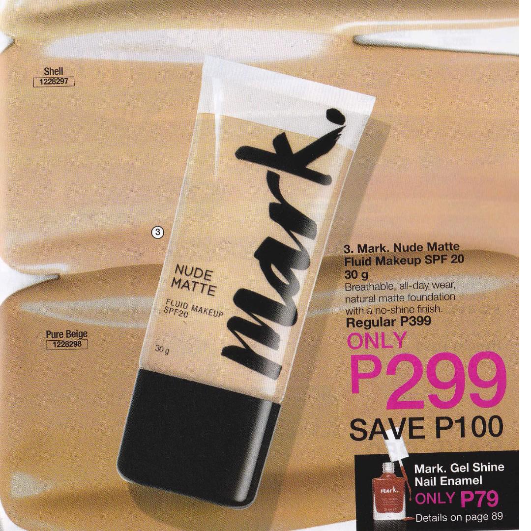 AVON Mark. Nude Matte Fluid Makeup SPF20 30g, Beauty & Personal Care ...