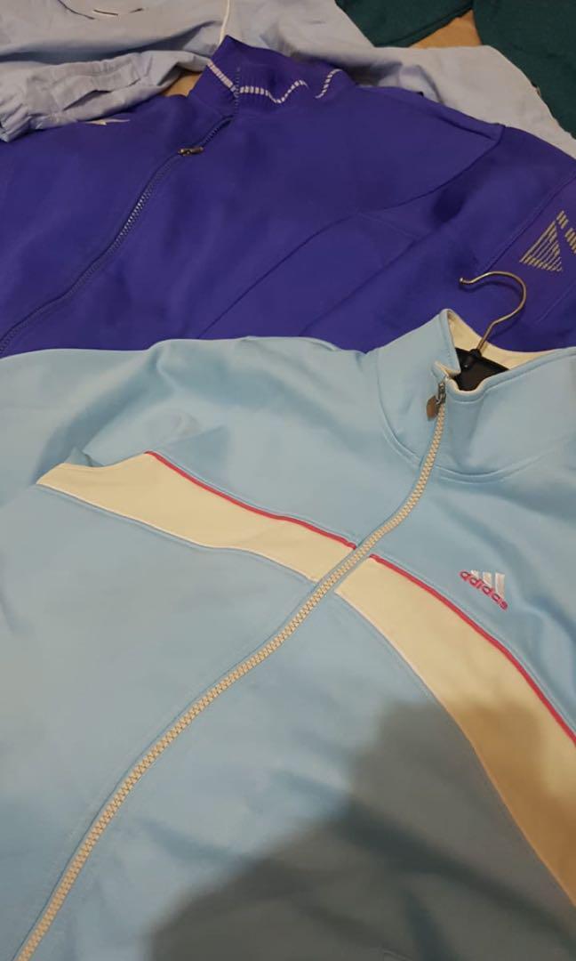adidas blue sky tracksuit, Fesyen Pria, Pakaian di Carousell