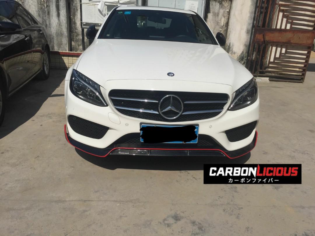 Brabus CF frontlip for C180 W205, Car Accessories, Accessories on Carousell