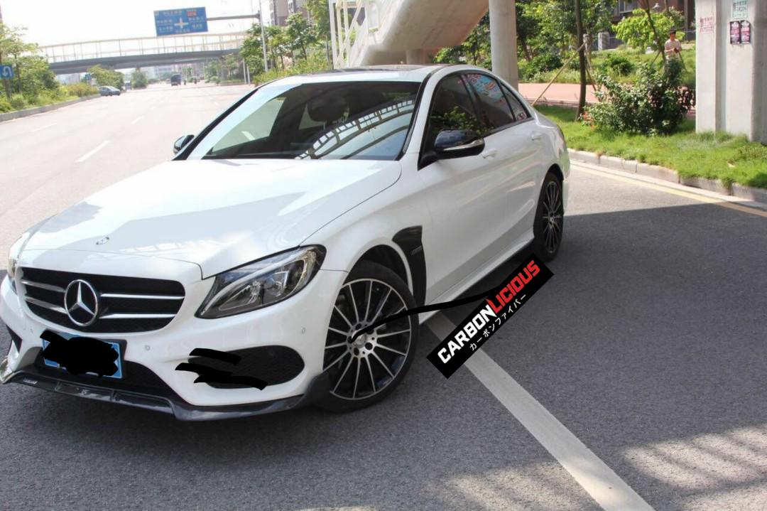Brabus CF frontlip for C180 W205, Car Accessories, Accessories on Carousell