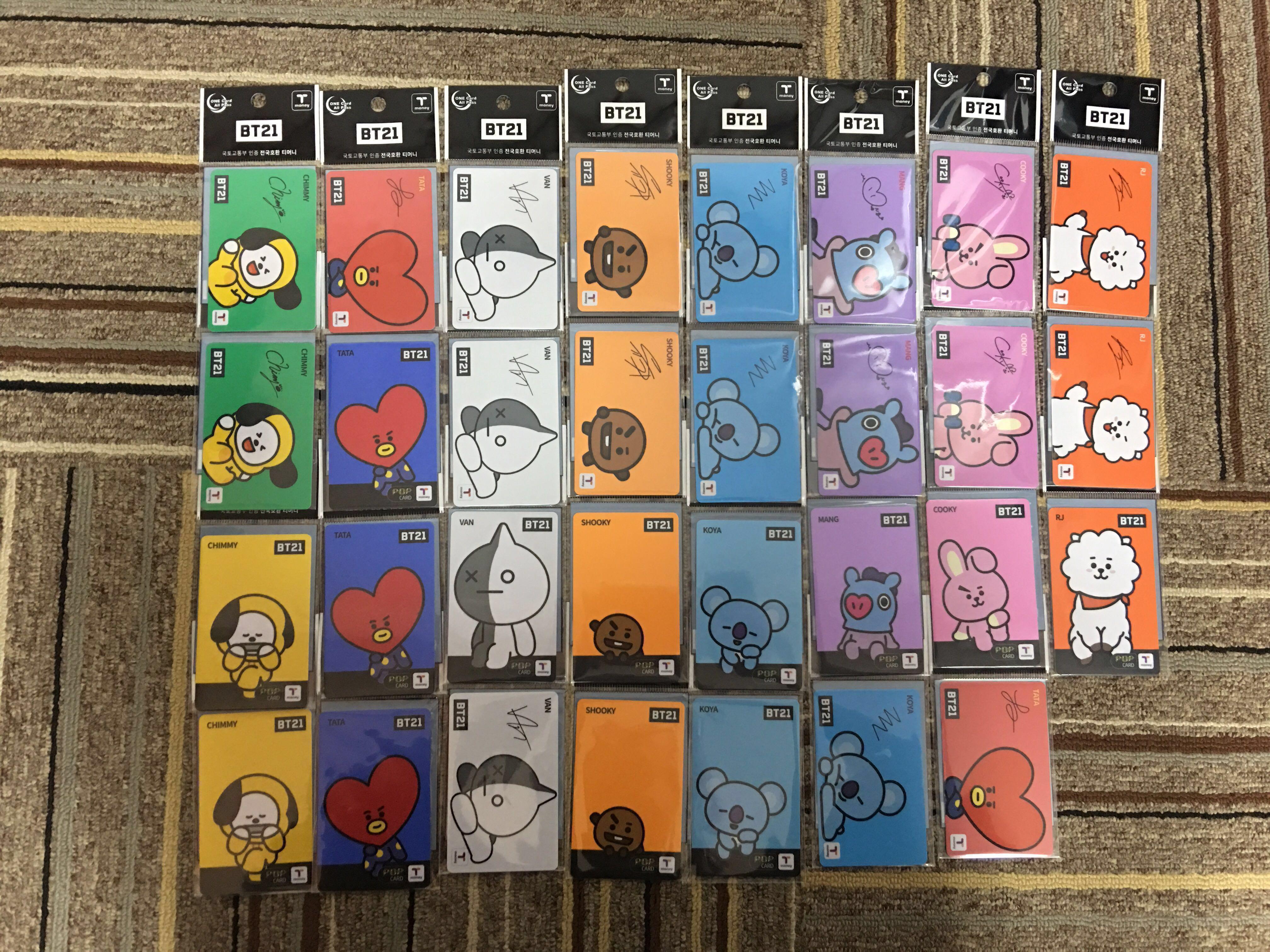 BT21 GS/ CU/ 7-11 T-Money Card, Hobbies & Toys, Memorabilia ...