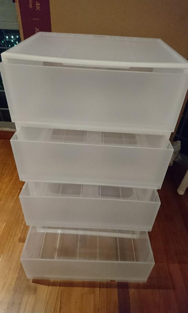 Muji PP Storage Case Drawer 4 Row Furniture Home Living Home muji-pp-storage-case-drawer-4-row-furniture-home-living-home