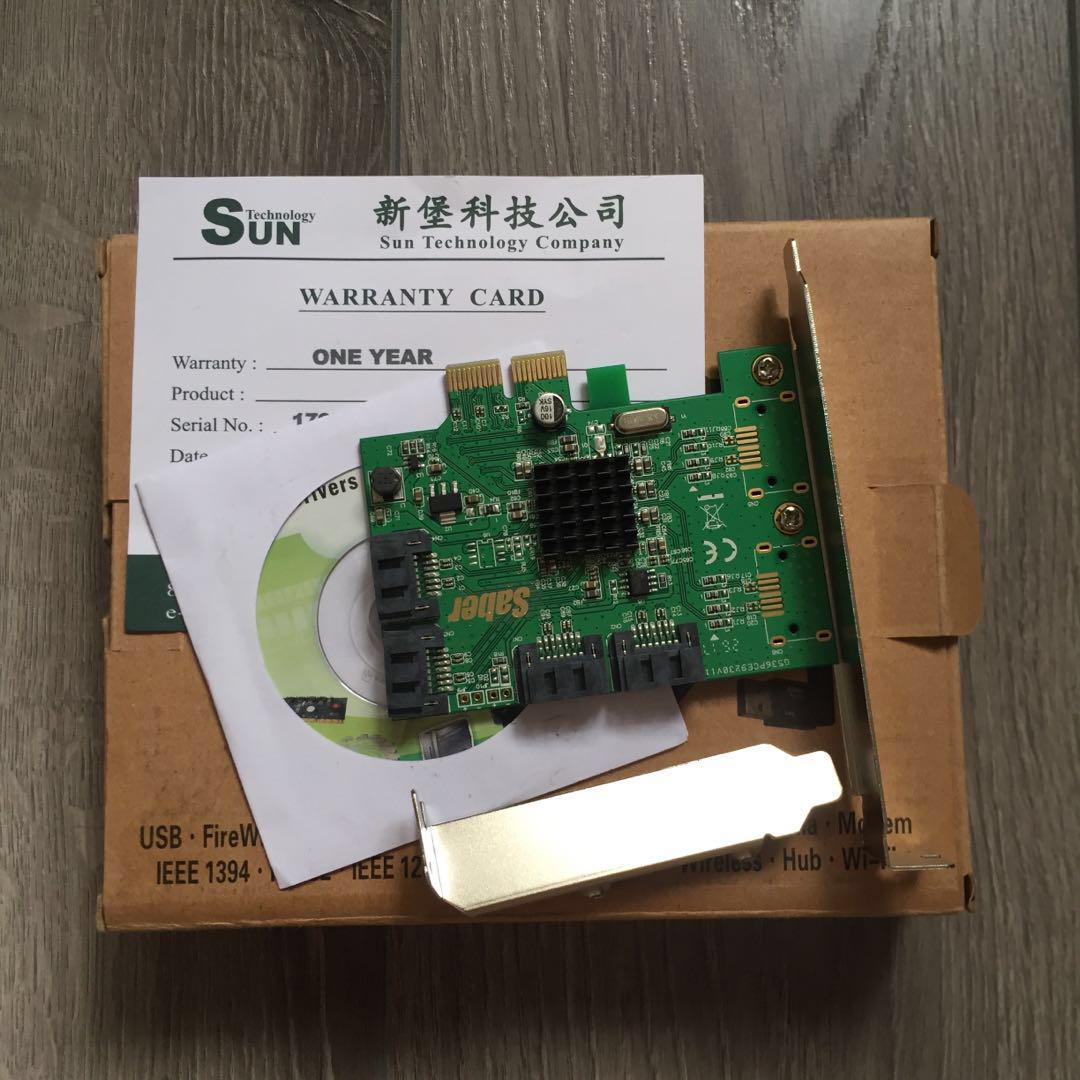 On sales - Saber Marvell SATAIII 6Gb 4 Ports PCI-Express Raid Card, 電腦 ...