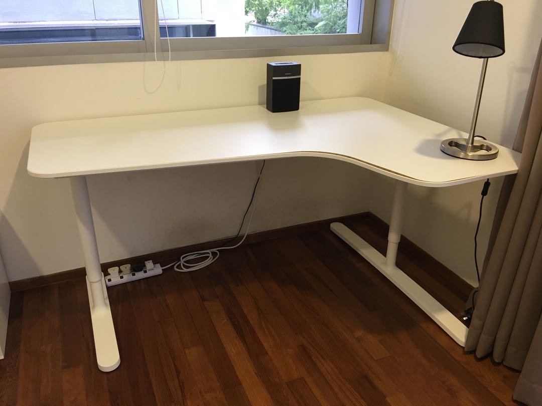 Right corner Bekant desk, Furniture & Home Living, Furniture, Tables ...