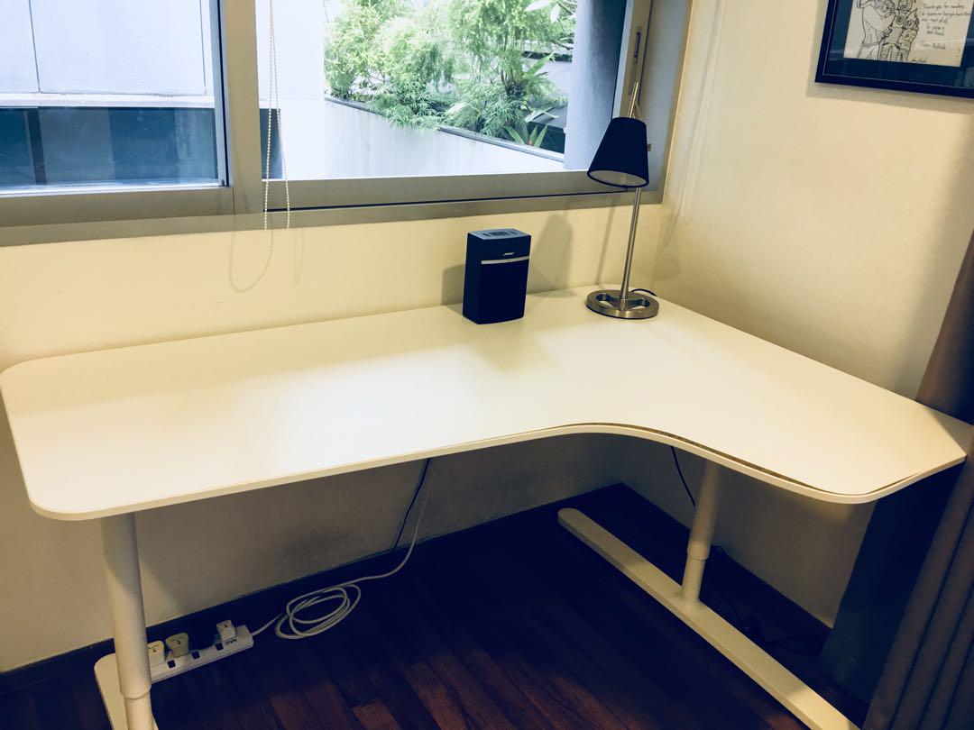 Right corner Bekant desk, Furniture & Home Living, Furniture, Tables ...