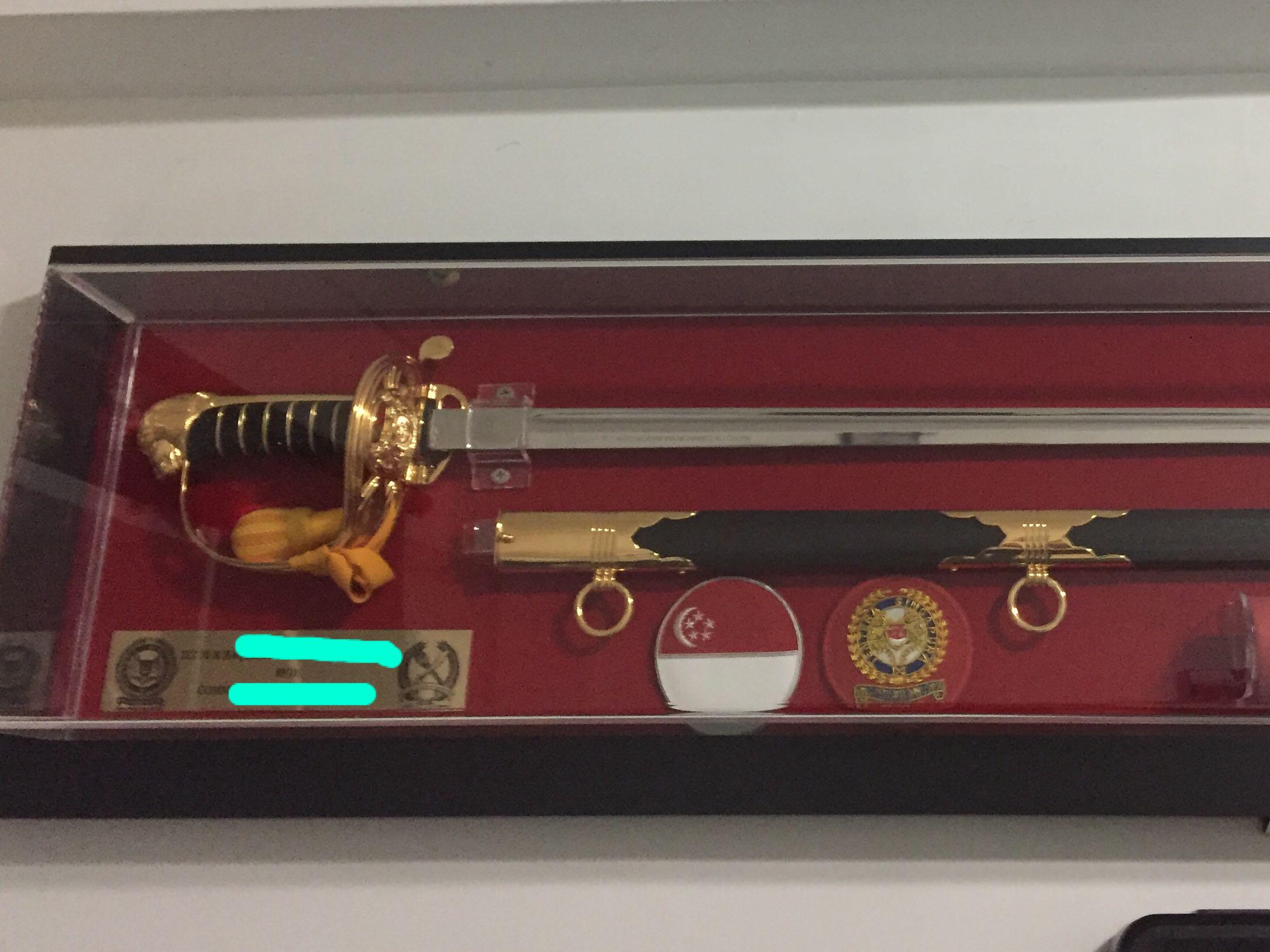 SAF OCS Sword Case Badge - Artillery, Hobbies & Toys, Memorabilia ...