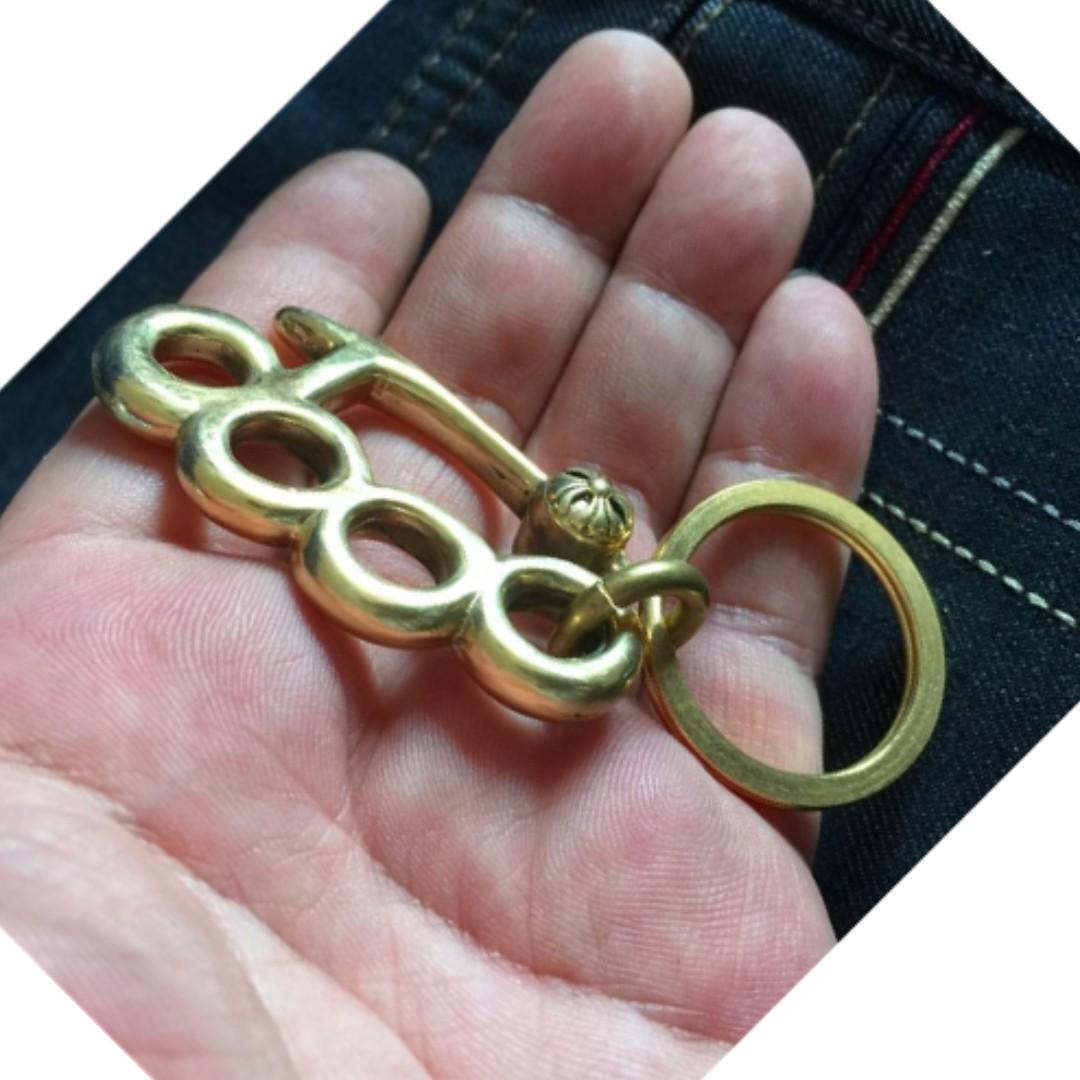 Solid Brass Self Defense Knuckles Cum Key Ring, Hobbies & Toys ...