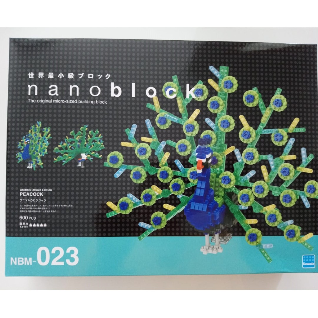 全新 Nanoblock NBM-023 Animal Deluxe Edition Peacock 孔雀 河田 積木 kawada (微型 Lego), 興趣及遊戲, 玩具 & 遊戲類 ...