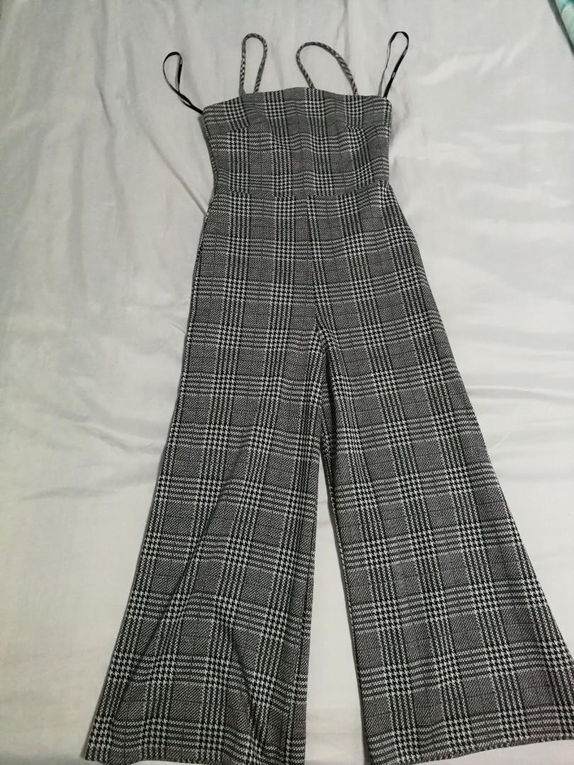 Checkered Jumpsuit, Women's Fashion, Dresses & Sets, Jumpsuits on Carousell