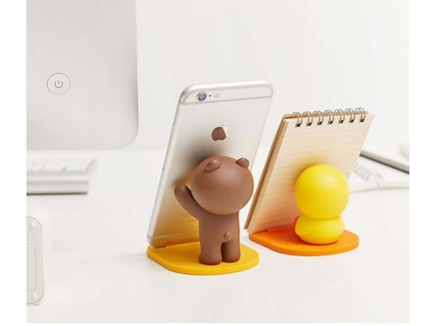 (INSTOCK) LINE Friends Cell Phone Holder - Brown/Cony/Sally, Mobile ...