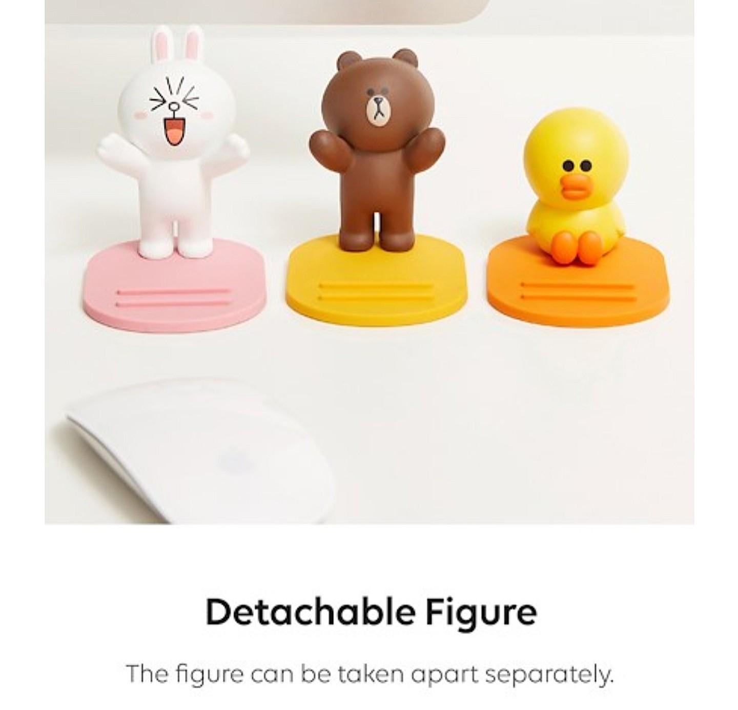 (INSTOCK) LINE Friends Cell Phone Holder - Brown/Cony/Sally, Mobile ...