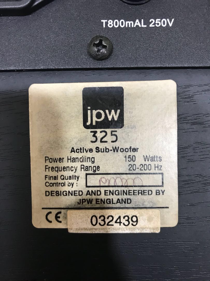 JPW High End Sub Woofer, Audio, Soundbars, Speakers & Amplifiers on ...