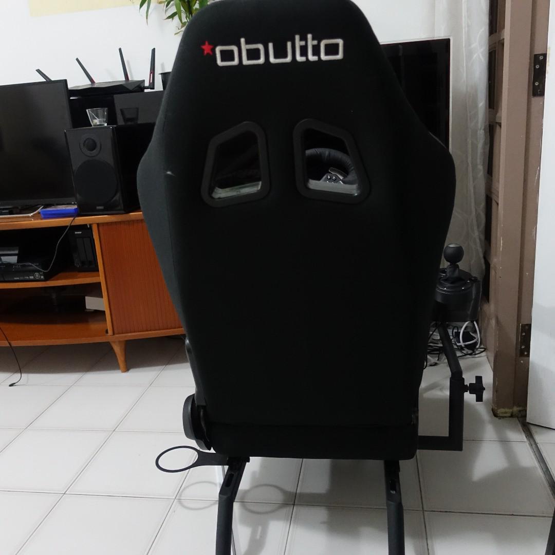 obutto ozone gaming cockpit (Black) car racing seat, Video Gaming ...
