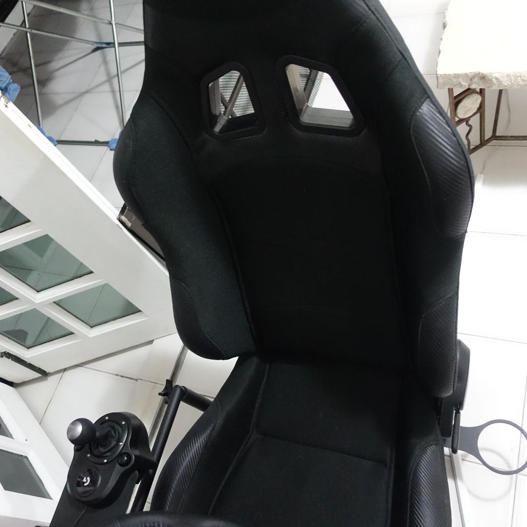 obutto ozone gaming cockpit (Black) car racing seat, Video Gaming ...