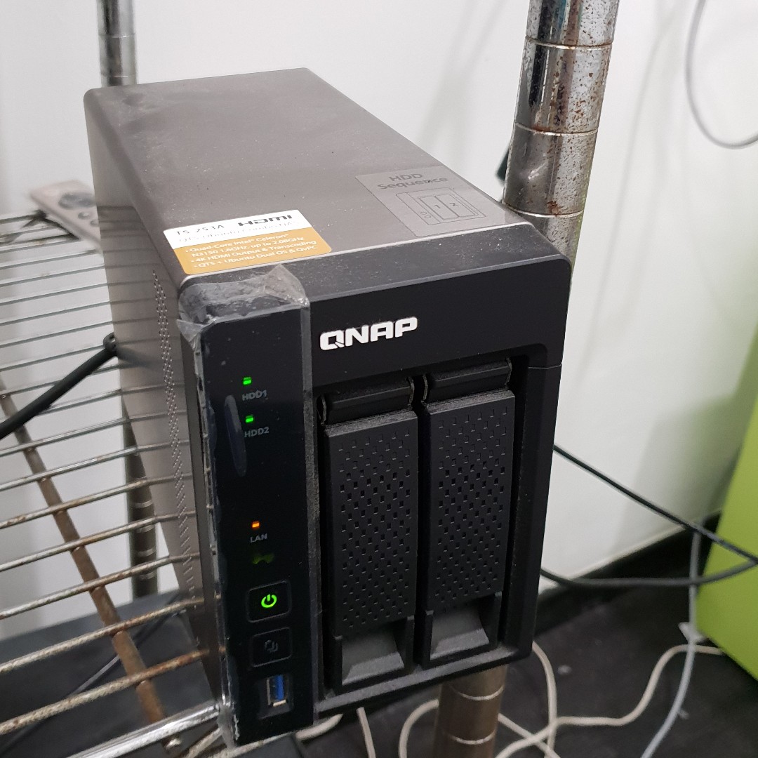 QNAP TS-253A Two Bay NAS Enclosure + 2 HDD, Computers & Tech, Parts ...
