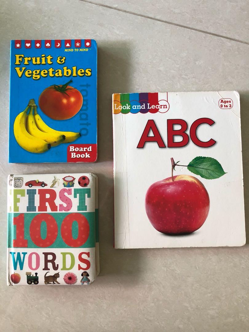 Board Books - ABC / Fruit & Vegetables / First 100 words., Hobbies ...
