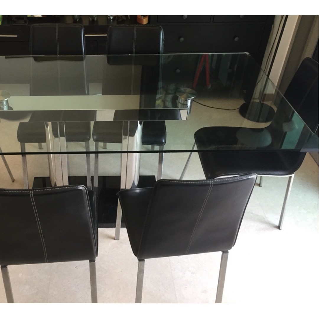 Lorenzo Dining Table and 6 chairs, Furniture & Home Living, Furniture ...