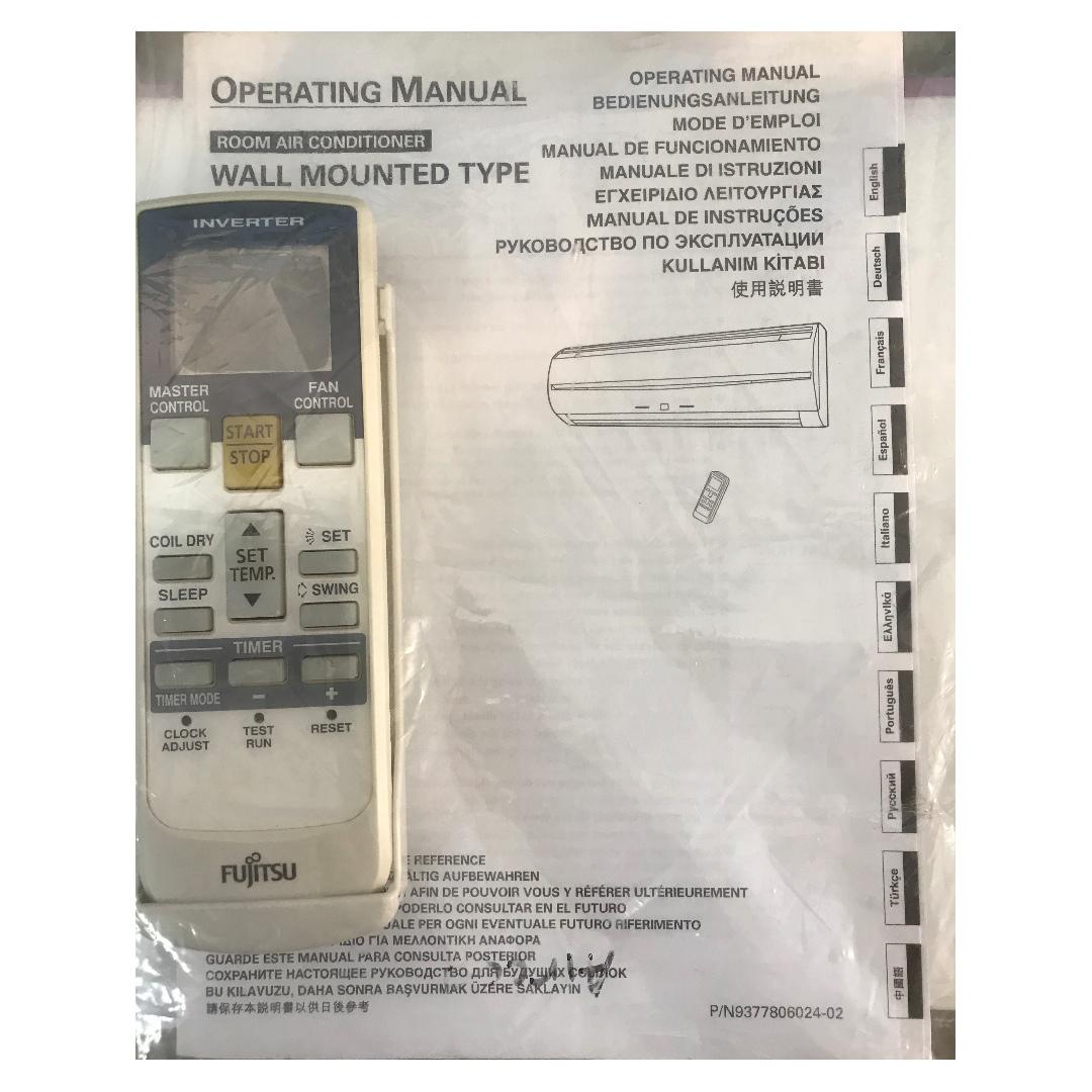FUJITSU INVERTER AIR-CON FANCOIL REMOTE CONTROL UNIT, TV & Home ...