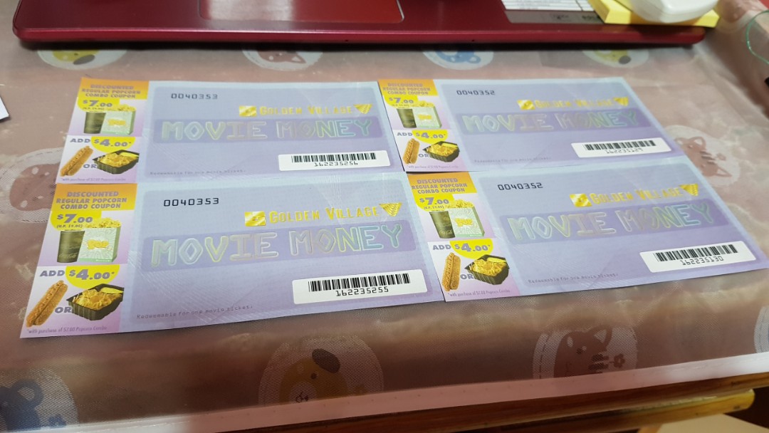 Golden Village Movie Tickets, Tickets & Vouchers, Vouchers on Carousell