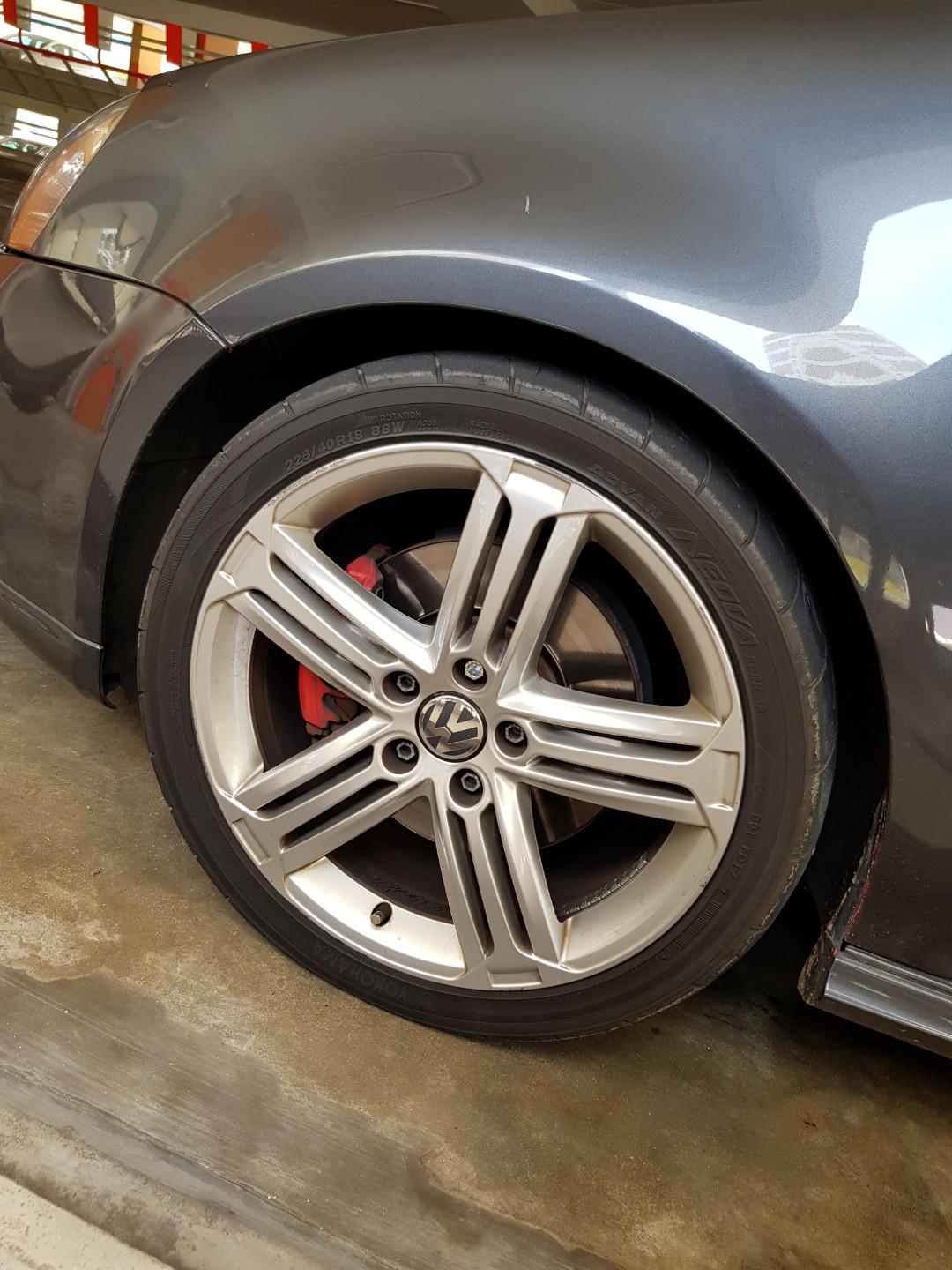 Golf r32 mk5 rims, Car Accessories, Tyres & Rims on Carousell