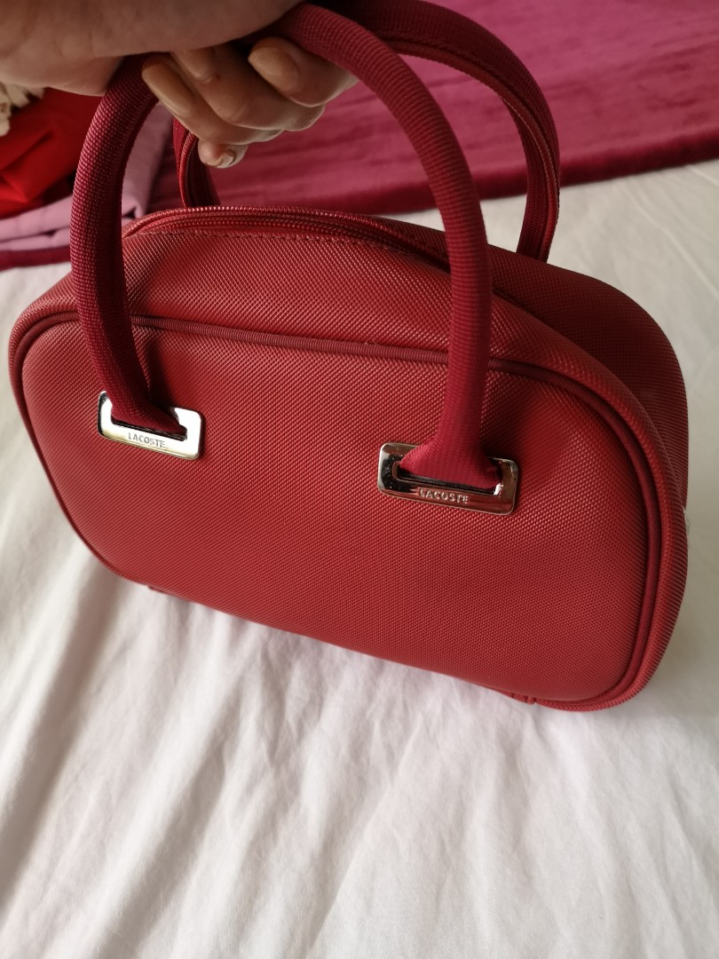 Lacoste Hang Bag Red Original, Women's Fashion, Bags & Wallets, Cross ...