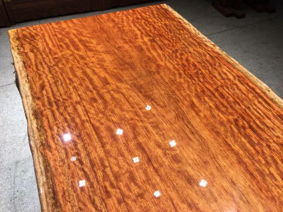 live edge bubinga waterfall dinner solid table kevazingo, Furniture ...