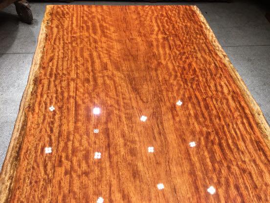 live edge bubinga waterfall dinner solid table kevazingo, Furniture ...