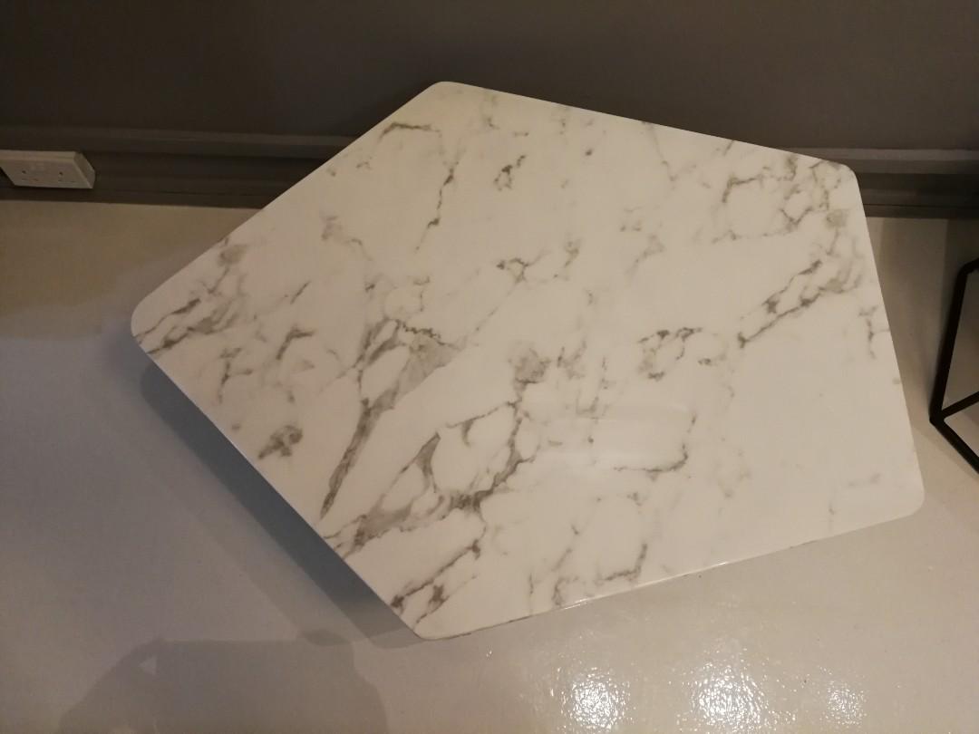 Instock Marble Pentagon Coffee Table, Furniture & Home Living ...