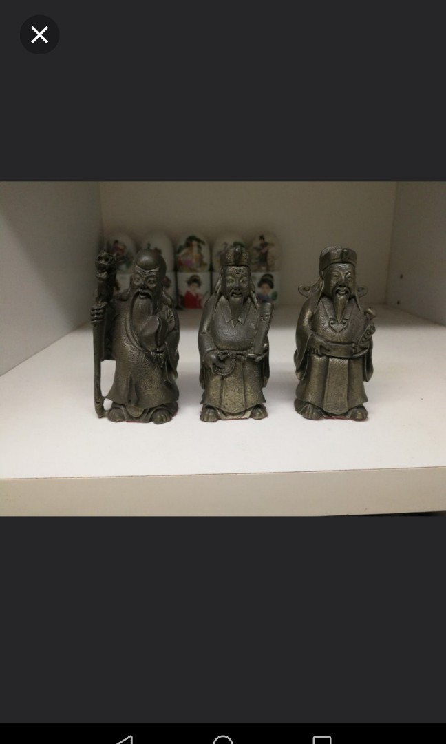 old figurine pweter fu lok sou, Furniture & Home Living, Home Decor ...