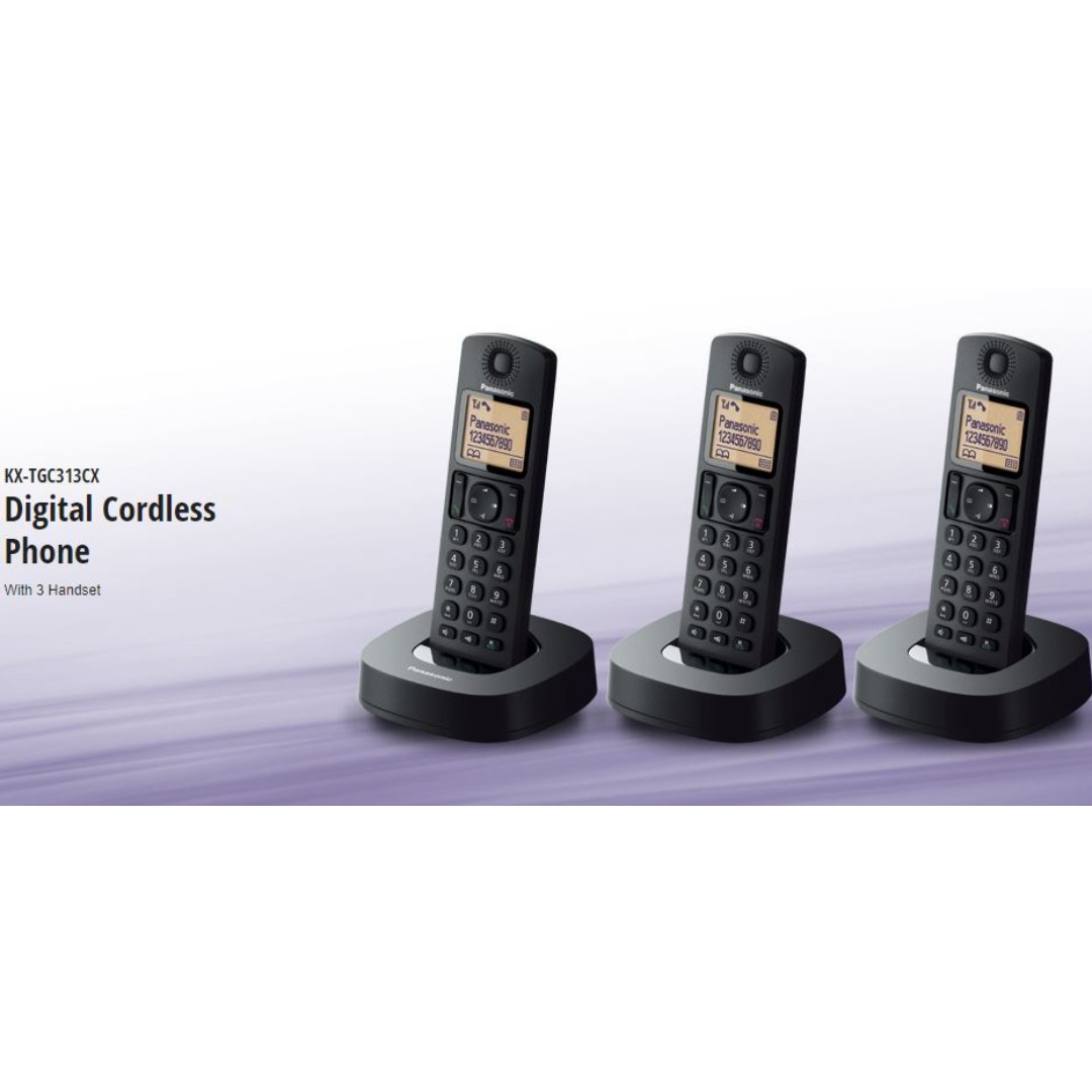 Panasonic Trio Cordless Phone (KX-TGC313), TV & Home Appliances, TV ...