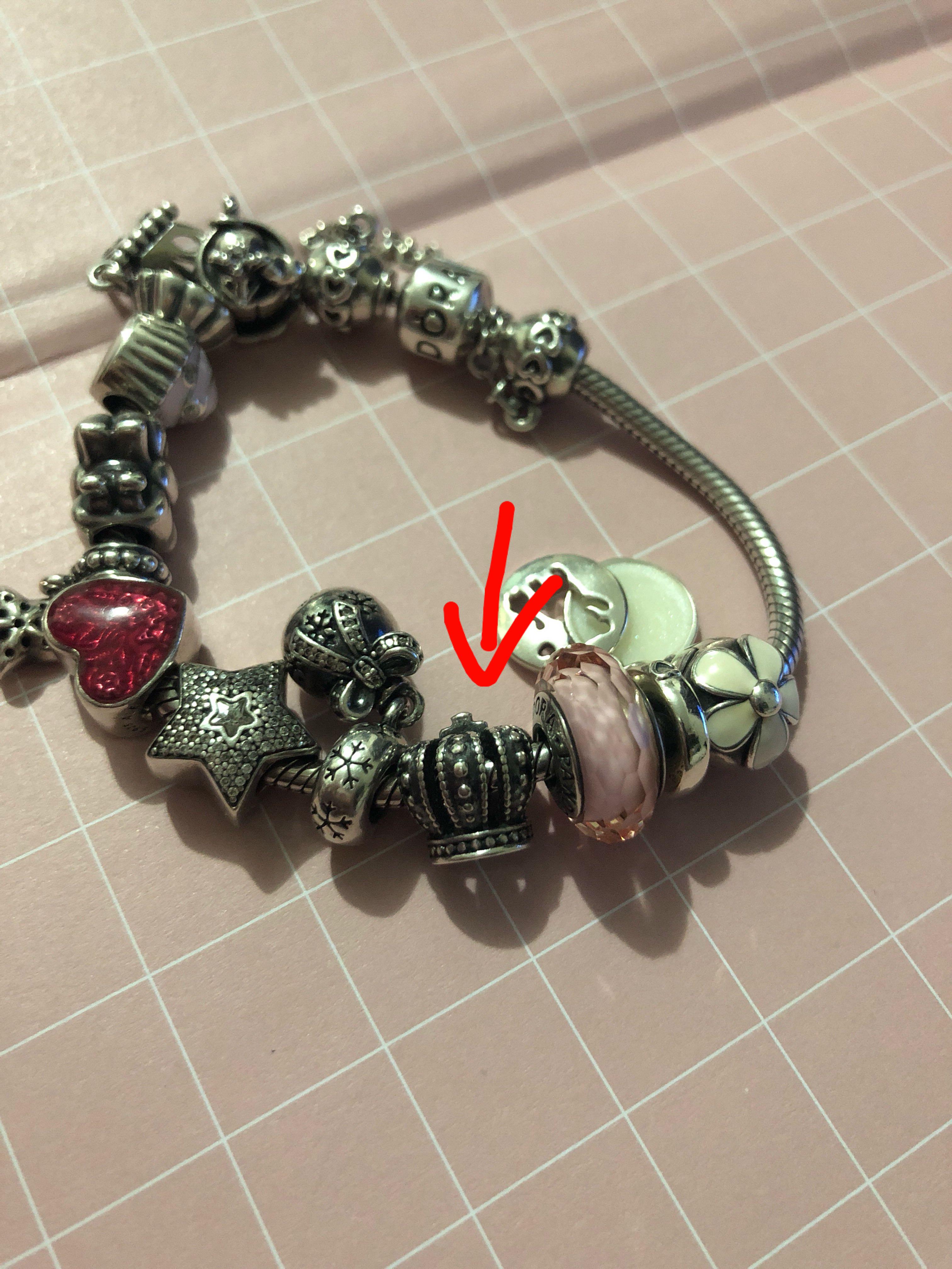 Pandora Crown Charm, Women's Fashion, Jewelry & Organisers, Charms on ...