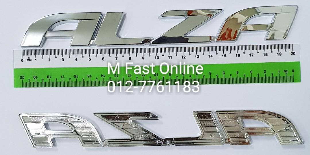 Perodua Emblem Logo Word Alza,Myvi,Elite,SE, Auto Accessories on Carousell