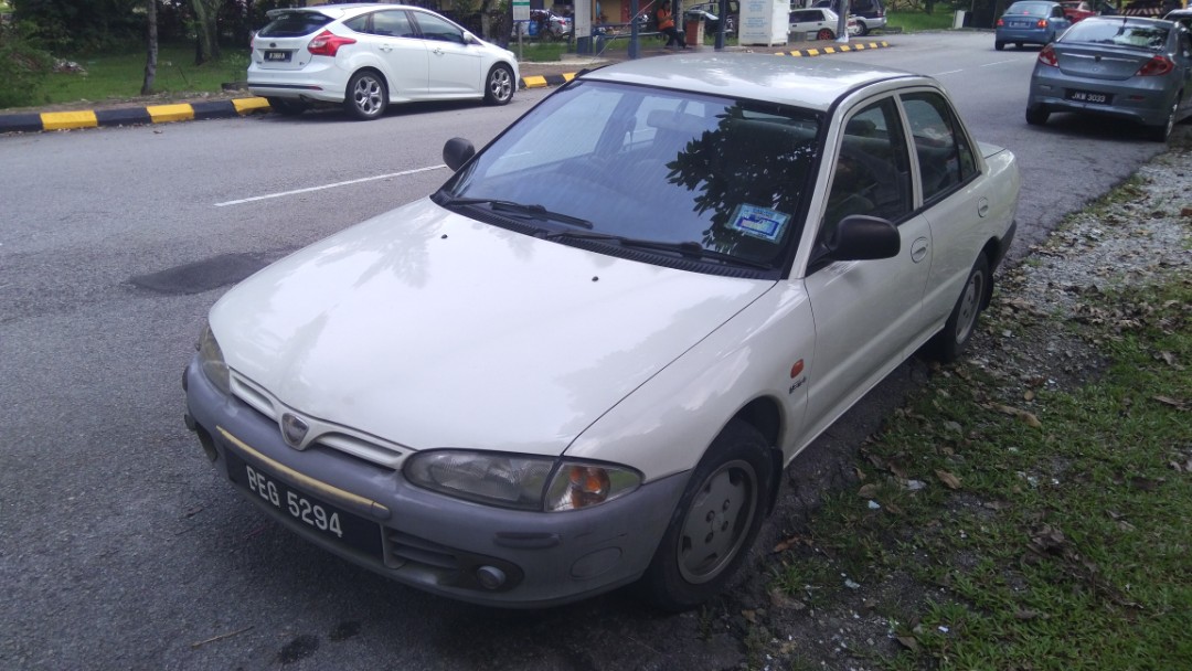 Proton Wira White 1.3 GL Manual Car, Cars, Cars for Sale on Carousell