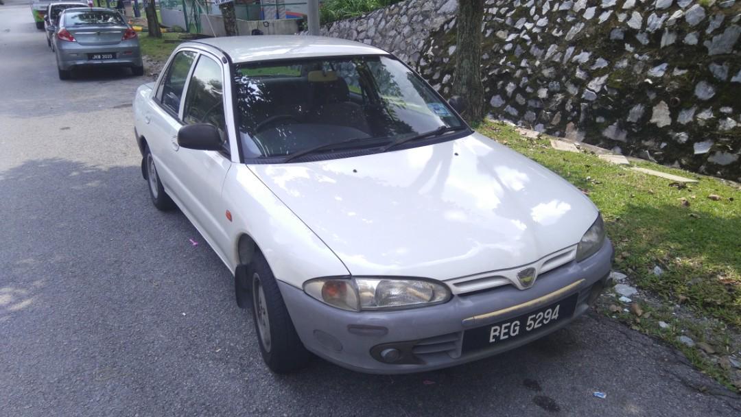 Proton Wira White 1.3 GL Manual Car, Cars, Cars for Sale on Carousell