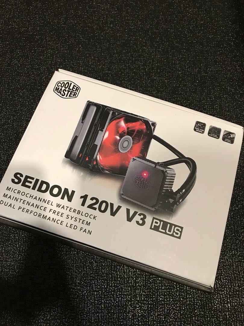 Seidon 120 3V+ Liquid CPU Cooler, Computers & Tech, Parts & Accessories, Computer Parts on Carousell