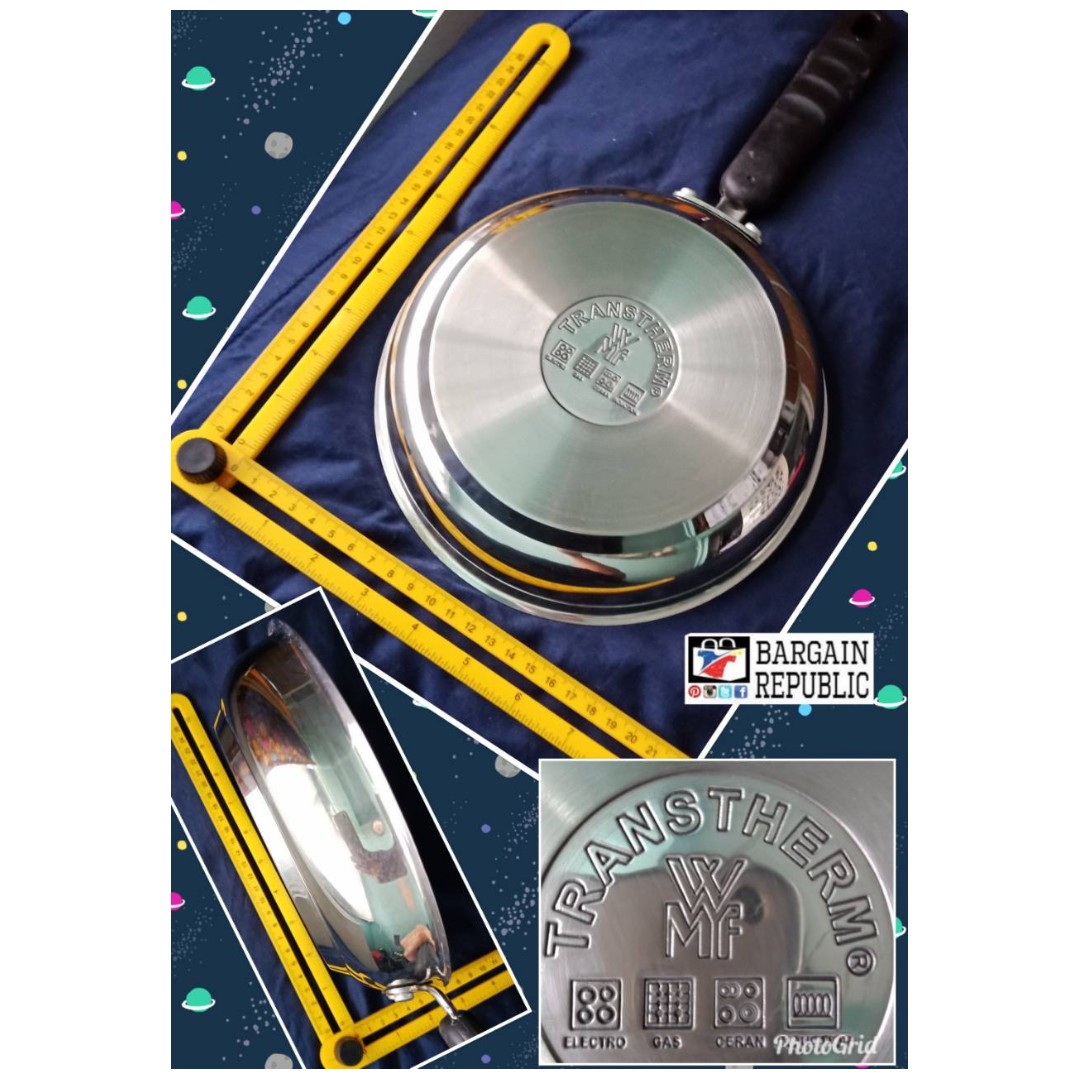 WMF TransTherm Skillet Frying Pan Cromargan Stainless Steel, Furniture ...