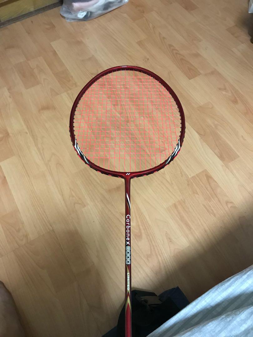 Badminton racket Yonex Carbonex 8000, Sports Equipment, Sports & Games ...